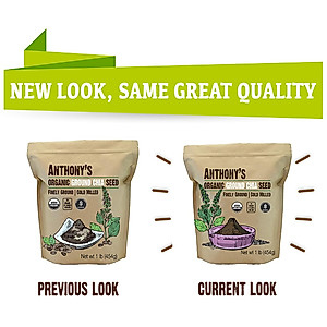 Anthony's Organic Ground Chia Seed, 1 lb, Finely Ground, Cold Milled, Gluten Free, Non GMO