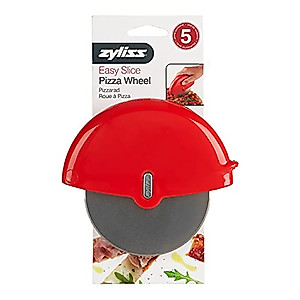 Zyliss Pizza Wheel - Handheld Pizza Cutter with Removable Blade - Plastic Pizza Cutter with Stainless Steel Blade - Kitchen Tool and Gadget for Right- and Left-Handed Use - Dishwasher Safe