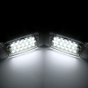 Gempro 2Pcs LED License Plate Light Lamp Assemly for Toyota Camry Yaris Highlander Prius C Avalon, Powered by 18SMD Xenon White LED Lights
