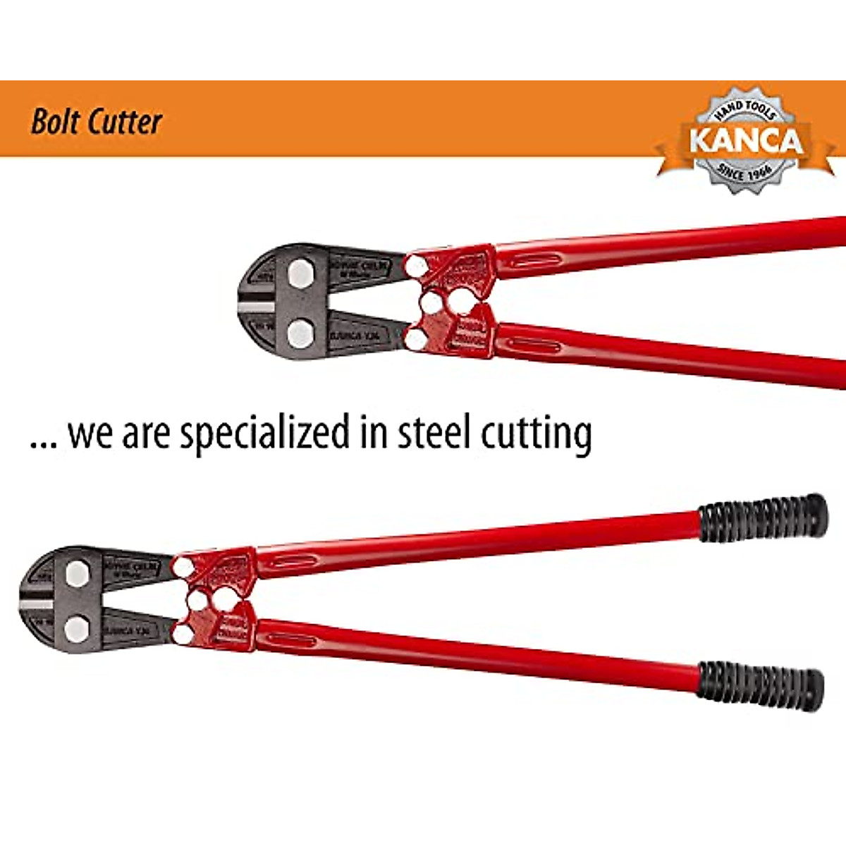 KANCA Bolt Cutter BC-7, Drop-Forged Metal Cutter and Steel Cutter, 18'' INCH Cutting Capacity 7 MM, Hand Tools & Home Improvement, Heavy Duty Cutter, Red Colour