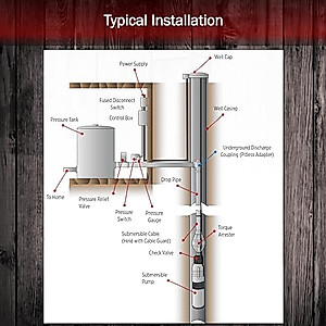 Red Lion RL12G05-3W2V Submersible Deep Well Pump with Control Box 1/2 HP, 12 GPM, 3-Wire, 230 Volt, Steel, 14942405