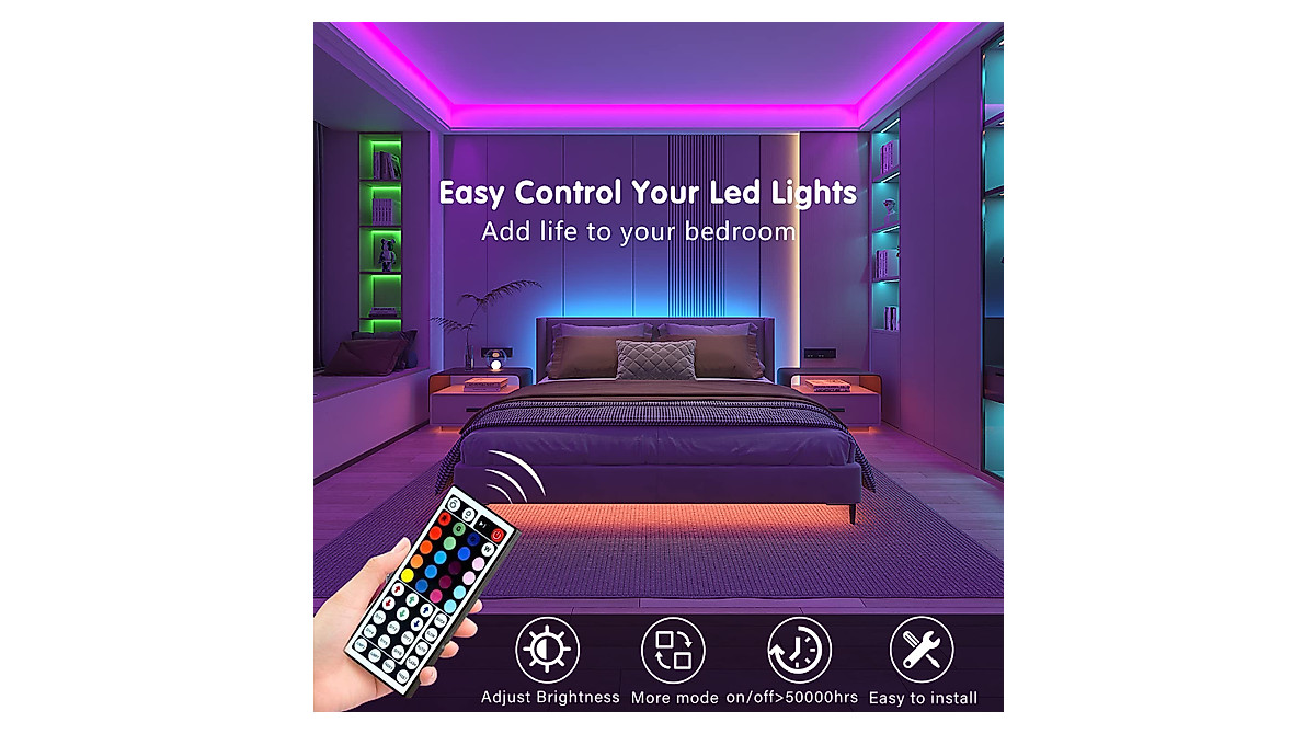 Keepsmile 130ft RGB LED Strip Lights - Smart Music Sync