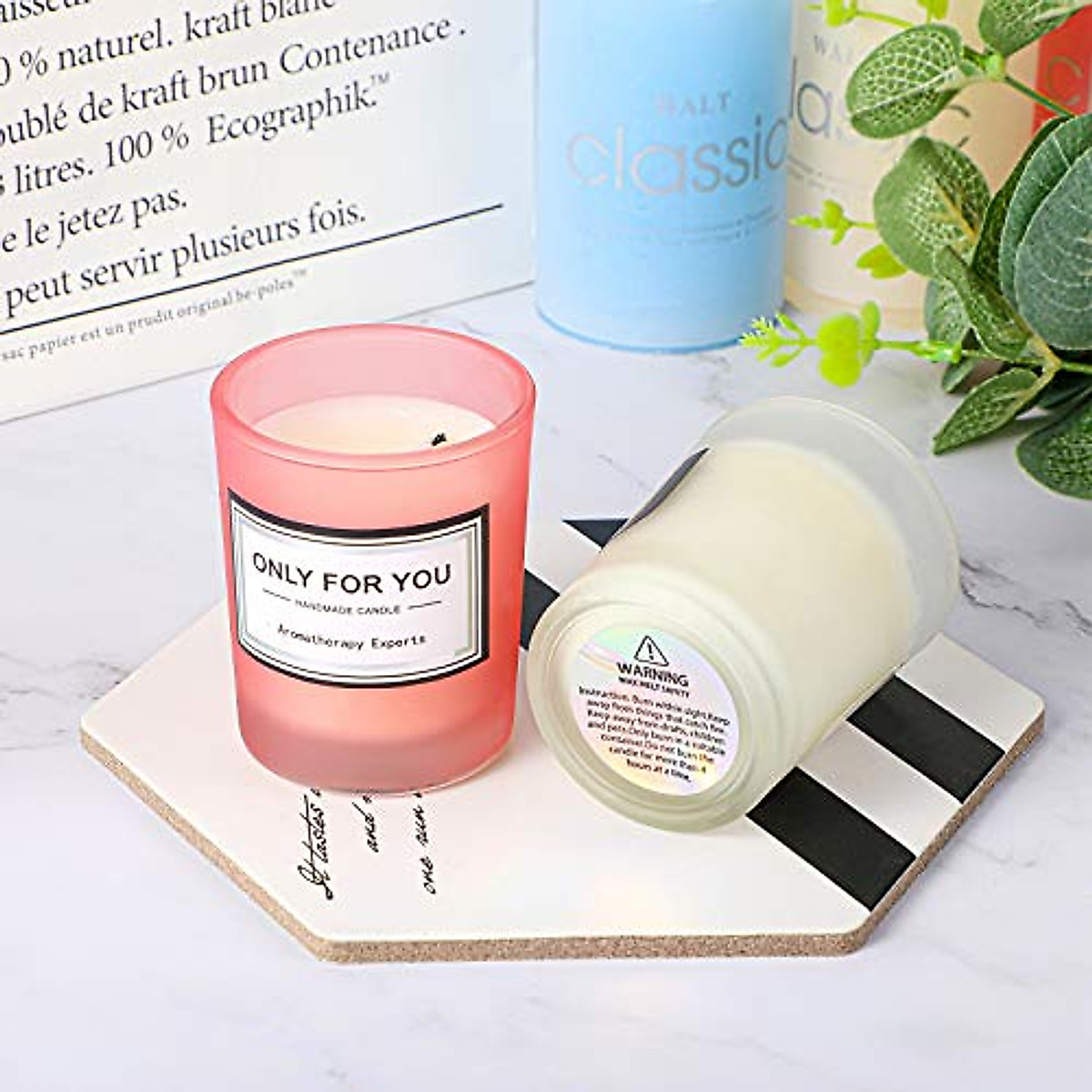 Zonon Holographic Candle Warning Labels Candle Jar Container Stickers Wax Melting Safety Stickers for Candle Jars Tins Containers Candle Making Supplies (240)