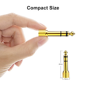 CableCreation 1/4'' to 1/8'' Headphone Audio Adapter, 6.35mm to 3.5mm Male to Female TRS Stereo Jack, Gold Plated Audio Jack Convertor for Cellphone,Speaker,Mic,iPod,Receiver,Guitar, Digital Piano