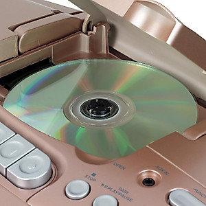 Studebaker Retro Edge Big Sound Bluetooth Boombox with CD/Cassette Player-Recorder/AM-FM Stereo Radio (Rose Gold/SB2150RG)