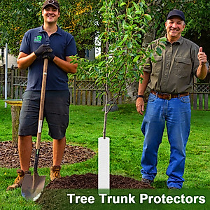 Corrugated Tree Guards, 2pcs Rigid PP Tree Trunk Protectors, Tree Bark Protector Sleeve Plant Guard Tube Wraps to Protect Bark, Tree Seedlings Tubes, Saplings Plants from Deer,Rodents, Mowers,Trimmers