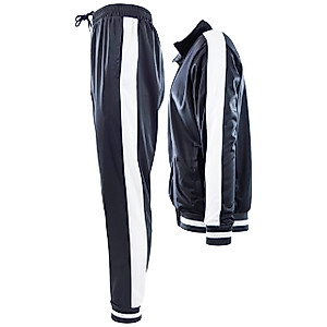 ChoiceApparel Mens Athletic 2 Piece Tracksuit Set (XL, 877-Charcoal)