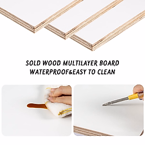 Pmnianhua Wall Mounted Desk, Wooden Folding Desk Space Saving Wall Desk with Storage Shelf Study Writing Table for Small Space (White)