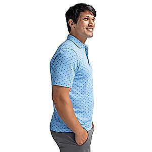 Cutter & Buck Virtue Eco Pique Tile Print Recycled Mens Polo, Atlas, XXXL