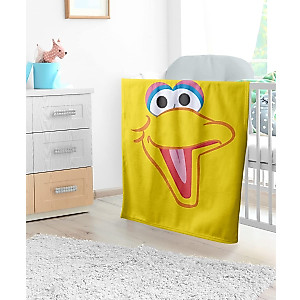LOGOVISION Sesame Street Lightweight Baby Blanket, 30"X40", Big Bird Head Unisex for Infants Girls & Boys
