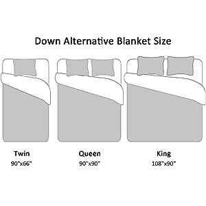 downluxe King Size Blanket, Lightweight Down Alternative Blanket with Satin Trim (90 X 108 Inch, Grey)
