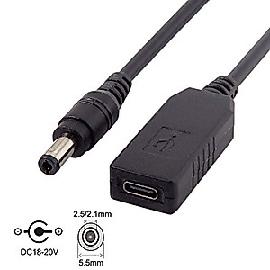 chenyang CY USB 3.1 Type C USB-C to DC 20V 5.5 2.5mm & 2.1mm Power Plug PD Emulator Trigger Cable for Laptop