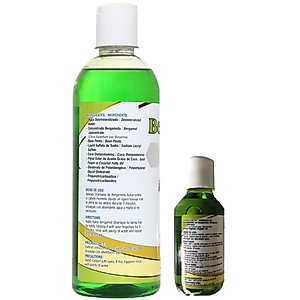 Bergamot Shampoo and Oil Set - AUKAR Shampoo (500ml), Bergamot Oil (120ml), and Key Chain