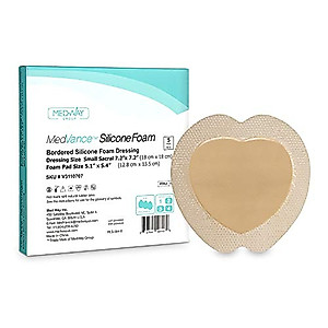 MedVance TM Silicone - Bordered Silicone Adhesive Foam Dressing Sacral Size 7"x 7" Box of 5 dressings
