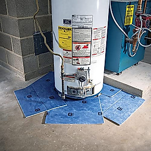 PIG Water Absorbent Mat - Reusable - 50 Pack - 15" x 19" Pads - Blue and White - PM50539