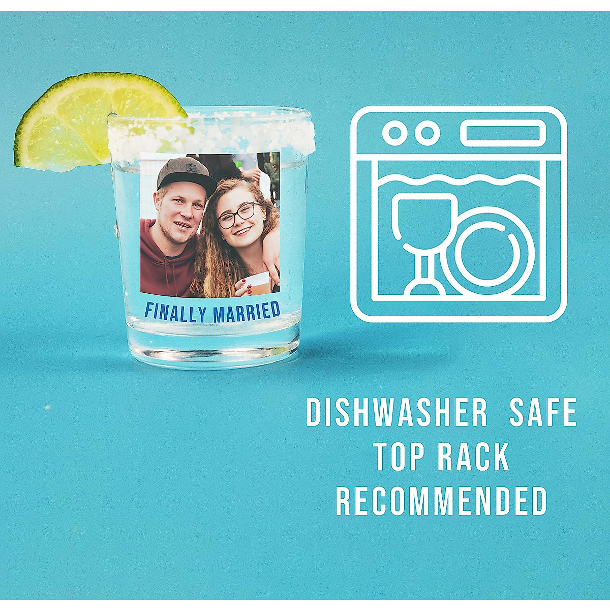 1pk Personalized Printed Photo 2.5oz Shot Glass - Mother's Day Gifts for Dads and Moms,custom image or pictures–anniversaries,party favors,bachelor or bachelorette party,21st birthday shot glass,Cute