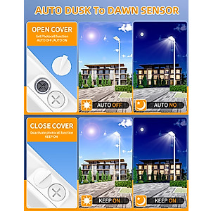 200W LED Parking-Lot-Light Arm & Slip Fitter, UL & DLC Listed 28000LM 5000K Parking Lot Light with Photocell, IP65 Commercial Street Pole Lights AC100-277V for Driveways, Roadway Lighting (White)