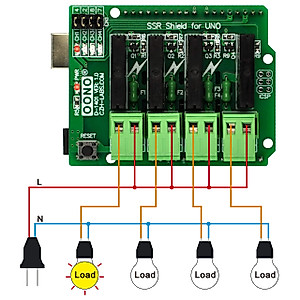 Solid State Relay SSR Board for Arduino Uno Yun Leonardo Zero