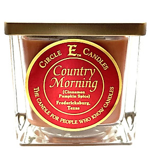Circle E Candles, Country Morning Scent, Large Size Jar Candle, 43oz, 4 Wicks