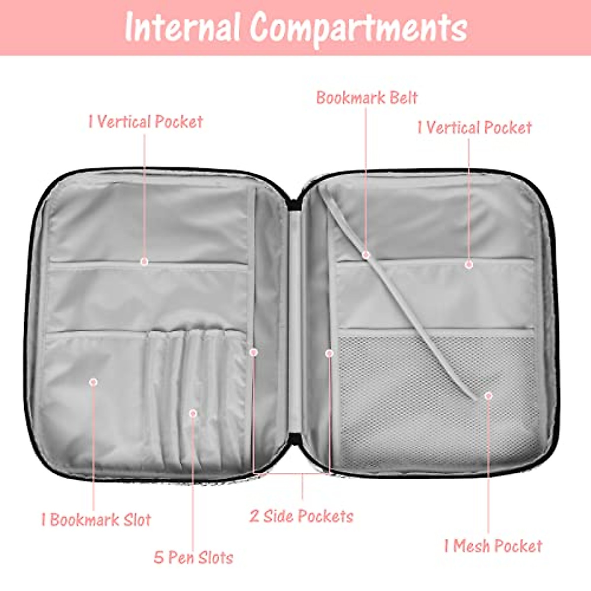 COLAZ Large Bible Cover for Women Bible Carrying Case to Church Durable Oxford Bag with Handle, Perfect Bible Case for Women as Gift （Sunflower）