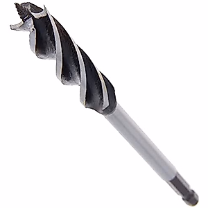 Auniwaig Auger Drill Bit Wood Hex Shank 14mm Cutting Dia High Speed Steel for Electric Bench Drill Woodworkingpentry