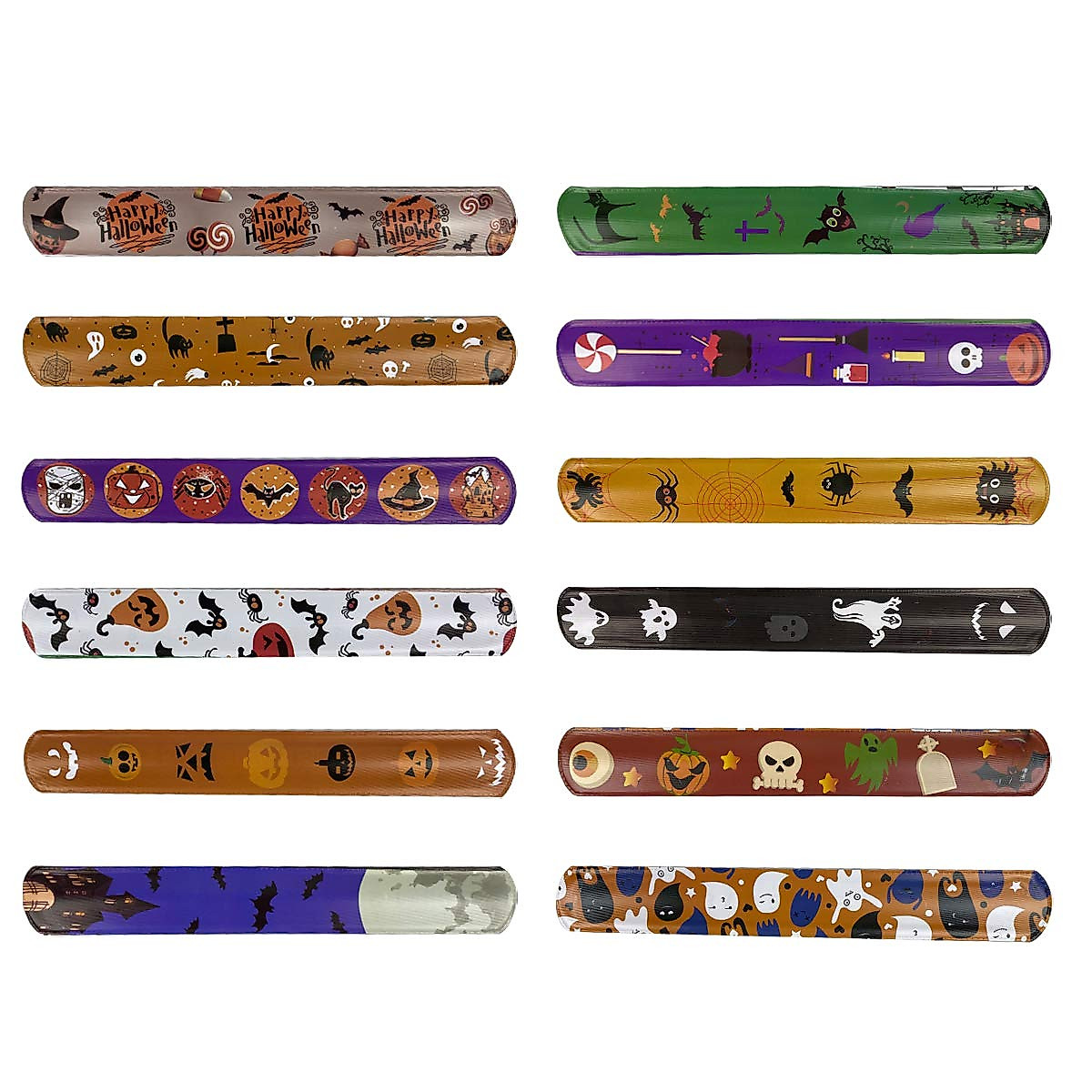 JoFAN 48 PCS Easter Slap Bracelets Toys for Kids Boys Girls Toddlers Easter Basket Stuffers Egg Fillers Gifts Party Favors