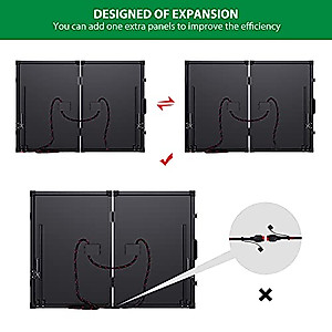100W Solar Panels BigBlue Portable Solar Charger (18V/5.56A) with Carry-on Suitcase and Aluminum Kickstands, Waterproof Tempered Glass, 5.2ft Anderson Connector for RV Battery, Generators and Camping