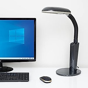 V-Light Desk Lamp, LED Lamp, Reading Lamp with Adjustable Gooseneck Arm, Daylight Effect Office Lamp, Table Light, Black