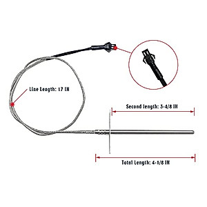 Replacement RTD Temperature Probe Sensor, Compatible with Pit Boss Pellet Grill PB1000XL-025-R00 V2, (70123-AMP)