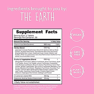 Vegan Collagen Builder w/ Hyaluronic Acid – Hair Skin and Nails Vitamins for Youthful Glow | Keratin & Elastin Booster | Bones, Cartilage, Tendons | Vitamin A, L-Lysine | Vegetarian | Non-GMO, 60 Ct