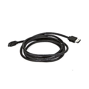 Monoprice Data Cable - 6 Feet - Black | SATA 6 Gbps External Shielded Cable - eSATA to SATA (Type I to Type L)