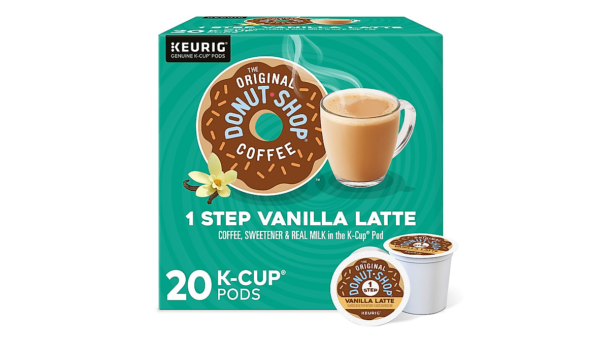 The Original Donut Shop Vanilla Latte K-Cup Pods - Easy at-Home Latte