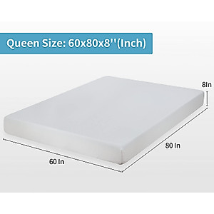 Gel Memory Foam Mattress 8 Inch Mattress Medium-Firm Mattress for Soundly Sleep CertiPUR-US Mattress in a Box for Pressure Relief & Cooler Sleep, Queen