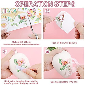 3 Sheets Rub on Transfers for Furniture, Farmhouse Rub on Transfers for Crafts, Furniture Rub on Transfer Stickers for Wood Home Decor Transfers,13.78 * 6.89inches