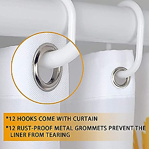 Nelbonls Mermaid Bathroom Sets with Shower Curtain and Rugs, Toilet Lid Cover, Bath Mat, Bathroom Decor Shower Curtians with Hooks, Waterproof Shower Curtain Set 70.9"x59.0"