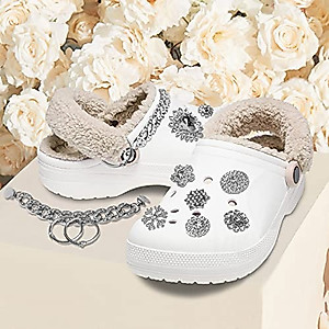 Ogeteye Bling Shoe Charms for Women and Girls,Designer Shoe Charms Gift,Diamond Jewels Luxury Accessories Shoe Decoration