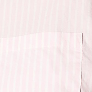 Amazon Essentials Women's Classic-Fit Long-Sleeve Button-Down Poplin Shirt, Pink Stripe, Large