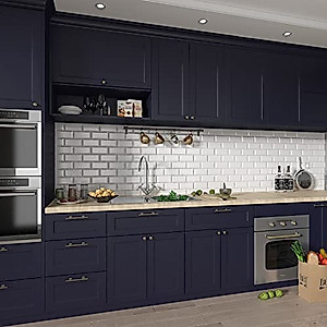 Decotalk Blue Contact Paper for Cabinets Dark Blue Peel and Stick Wallpaper for Bedroom Walls Removable Vinyl Wallpaper Self Adhesive Solid Blue Contact Paper for Shelves Dark Blue Wallpaper 12"x120"…