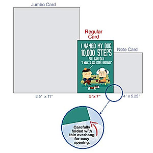 NobleWorks - 1 Funny Birthday Greeting Card with Envelope - Grown-Up Humor, Happy Birthday Card for Grandpa - 10,000 Steps C6896BDG