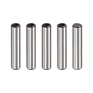 uxcell M3 Internal Thread Dowel Pin 5pcs 5x25mm Chamfering Flat Carbon Steel Cylindrical Pin Bed Bookshelf Metal Devices Industrial Pins