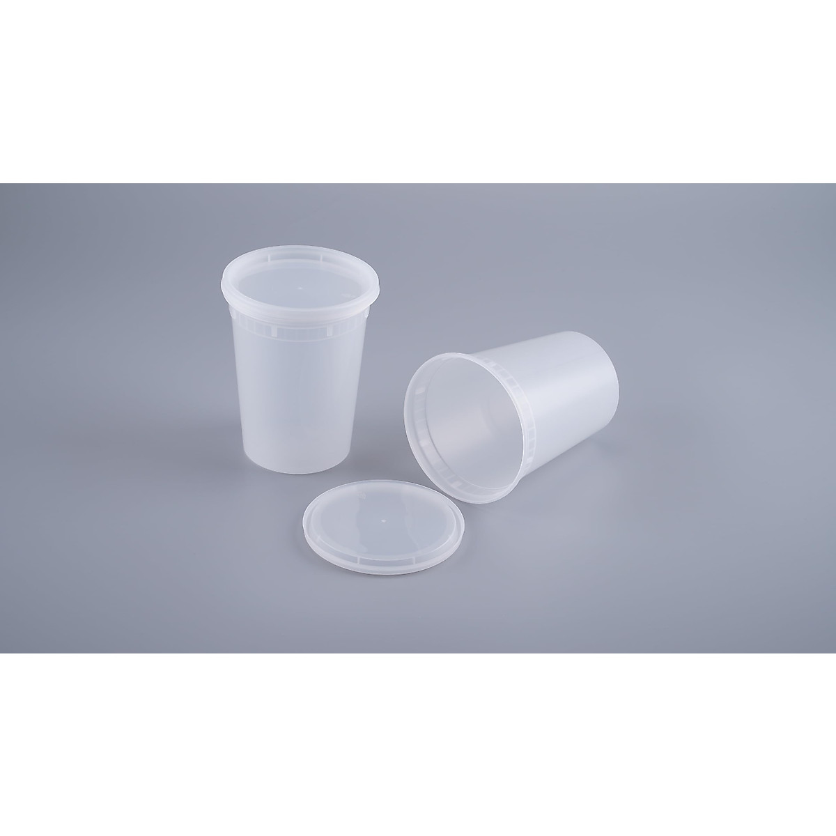 X PACK 32 oz [240 set] Reusable Deli Containers with Lids -Durable Food Storage Containers, Airtight Seal | BPA Free | Stackable | Leakproof | Microwave/Dishwasher/Freezer Safe