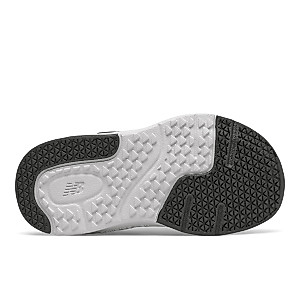 New Balance Kid's Dynasoft 545 V1 Hook and Loop Running Shoe, Black/White/Silver Metallic, 2.5 Wide Little Kid