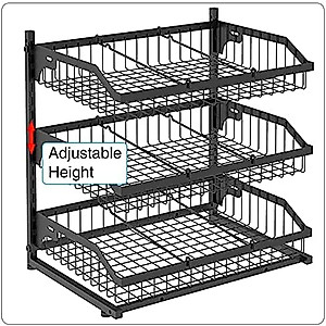 Yuyetuyo 3-Tier Can Rack Organizer for 54 Cans,Stacking Can Dispensers for Kitchen Cabinet Pantry Countertop,Stackable and Height Adjustable Can Rack Organizer with Adjustable Dividers
