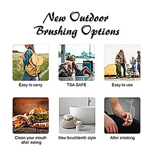 TeethSPACE Eco Friendly Travel Size Toothpaste Tablets,Teeth Whitening&Fresh Breath,Natural Blueberry Flavor,Fluoride Free,TSA Compliant,Plastic-Free,65 Tablets