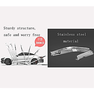 ZYMEN Stainless Steel Grey Carport, Foldable Retractable Car Awning, Semi-Automatic Durable Shelter, Mobile Folding Garage L5.5m * W 2.5m * H 2.3m