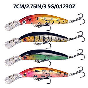 Aneew Bulk 56 Pack Topwater Fishing Bass Lures Kit Tackle Crankbait Swimbaits Jerkbaits Minnow Popper Pencil Vib Hard Baits Trout Pike Musky Walleye Perch Treble Hook Freshwater Saltwater