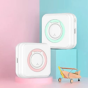 Febuliy Portable Inkless Bluetooth Thermal Pocket Printer Powerful Improve Learning Efficiency for Study Notes Memo (Green)
