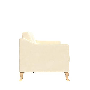 Mr. Kate Tess Sofa with Soft Pocket Coil Cushions, Small Space Living Room Furniture, White Linen