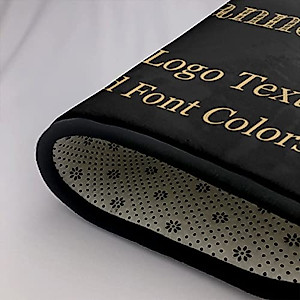 Custom Rug with Logo Image Text 60"x39" with Rug Grippers Customized Mats Personalized Flannel Rugs for Living Room Bedroom and Office Home Decoration Area Rug Gifts