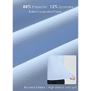 BALEAF Women's Long Sleeve Workout Tops Compression Running Shirts Fitted Athletic Warm Thumbholes Quick Dry Stretch Yoga Blue L